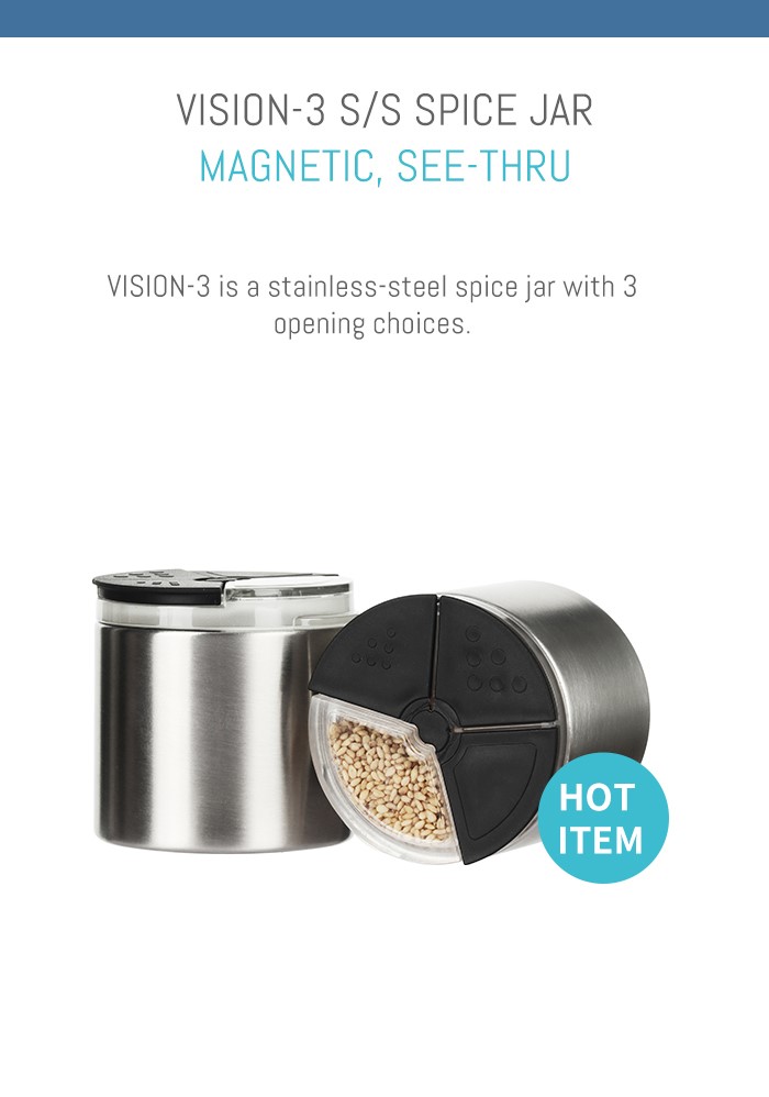 VISION-3 S/S SPICE JAR MAGNETIC，SEE-THRU
